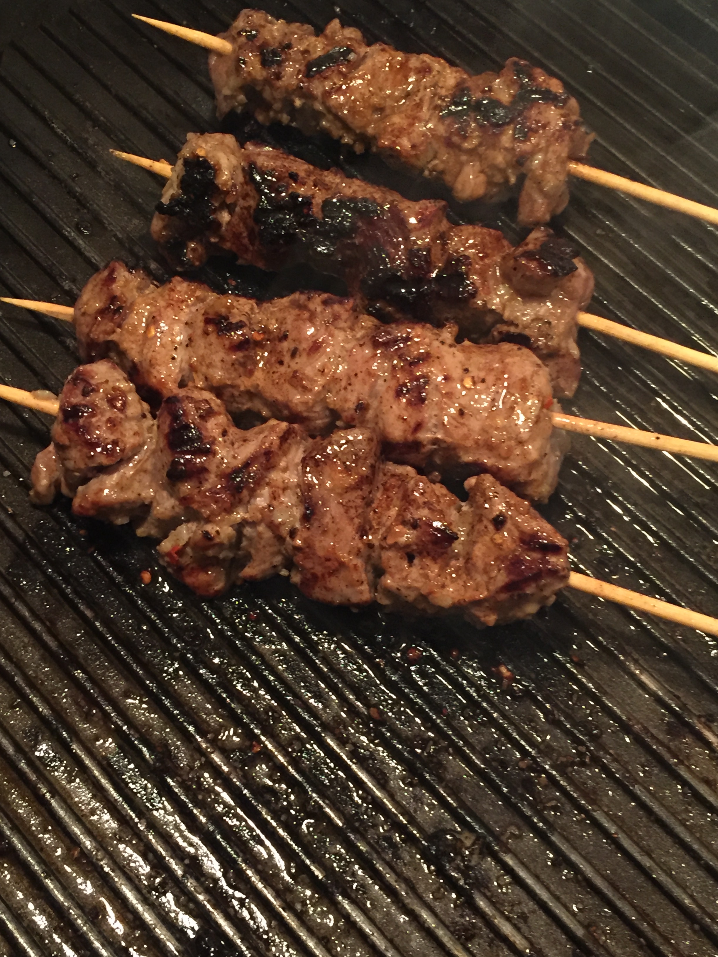 Honey Lamb skewers with grilled vegetables and saffron couscous – Rita ...